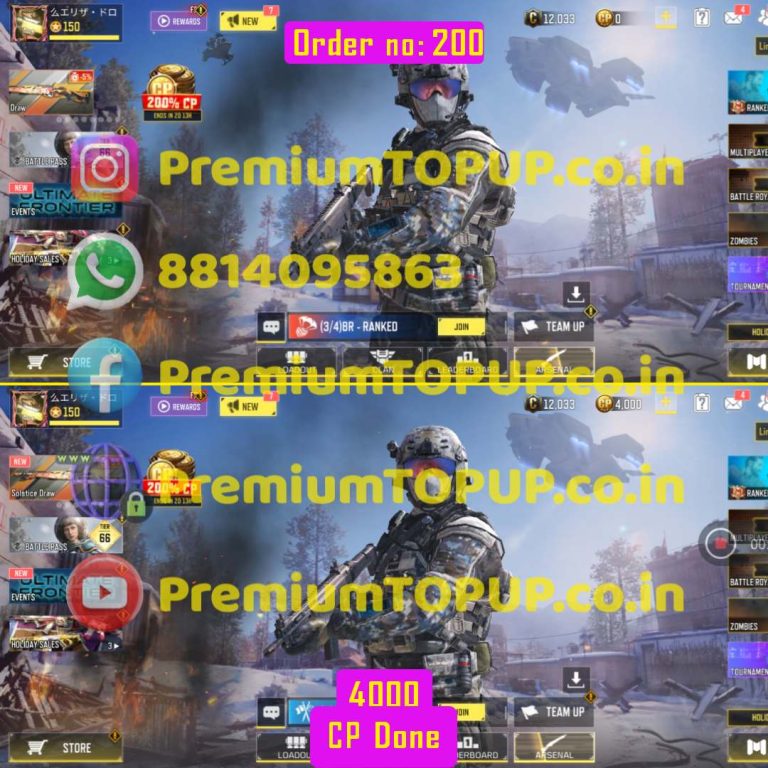 Call of Duty Mobile CP Topup | Buy Codm CP in Cheap Price